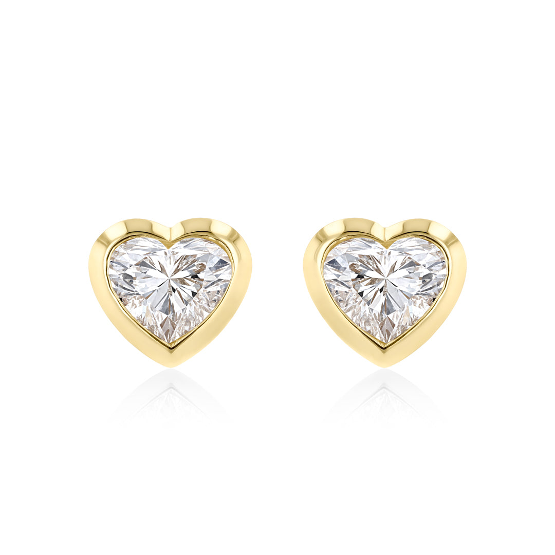 LIT STUDS - DIAMOND - YELLOW GOLD | Noora Shawqi